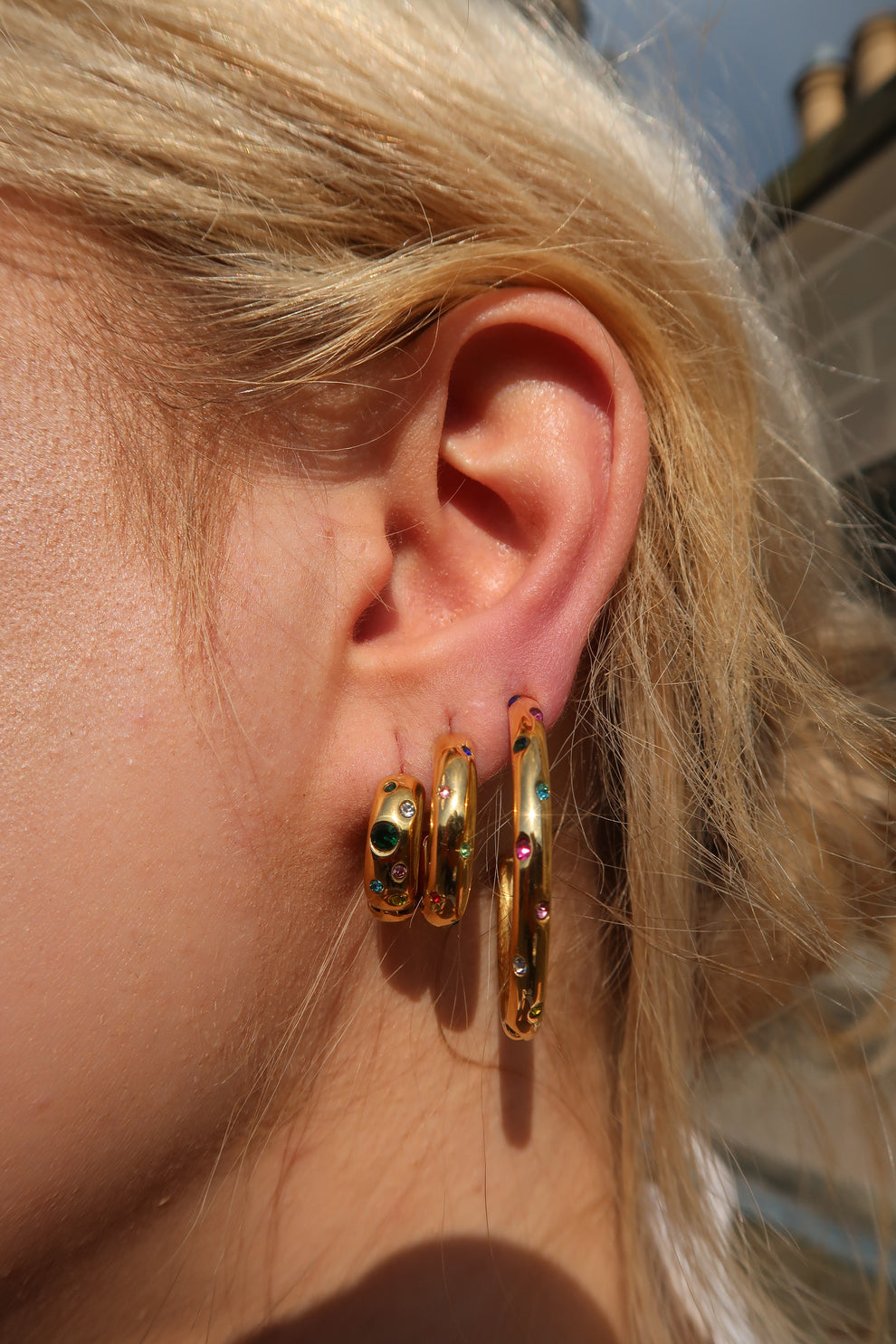 Zoe’s gemstone hoops – Recreation Jewels